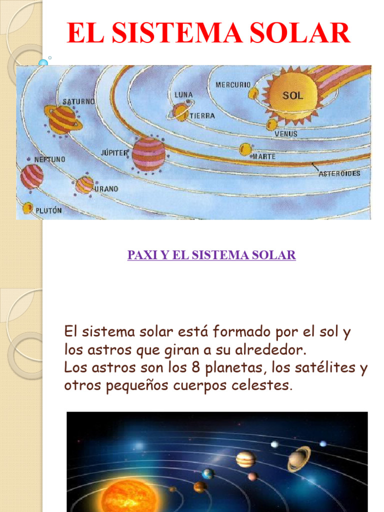El Sistema Solar | PDF | Sistema solar | Planetas