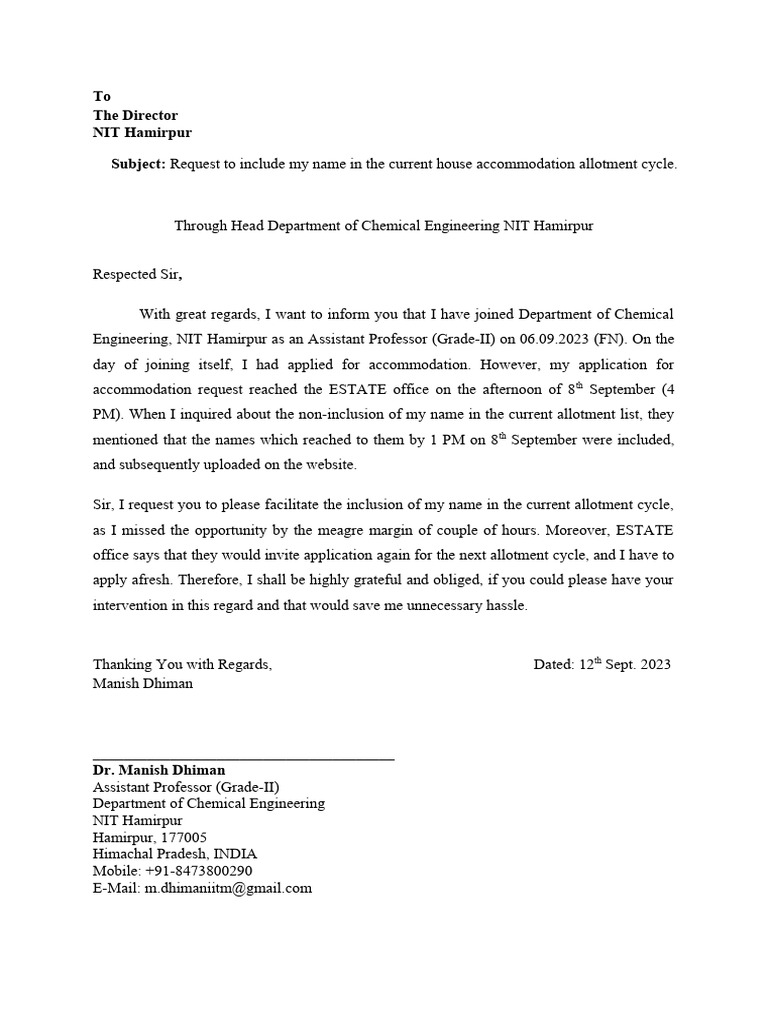 Cover Letter For Email Id | PDF