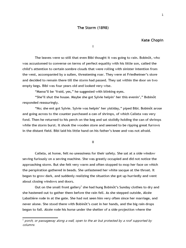 Kate Chopin-The Storm | PDF