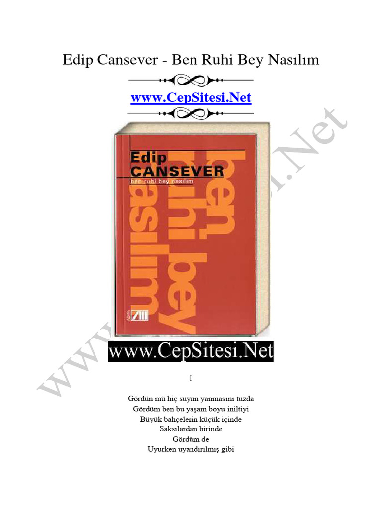 Edip Cansever - Ben Ruhi Bey Nasılım | PDF