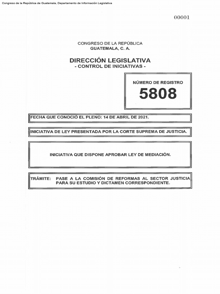 Iniciativa de Ley 5808 | PDF | Gobernancia | Justicia