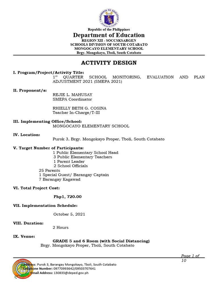 School Monitoring & Evaluation Plan | PDF