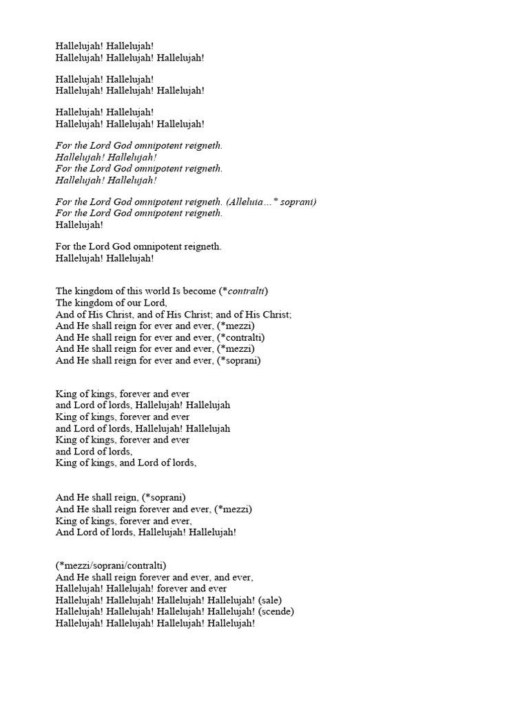 Hallelujah Chorus | PDF