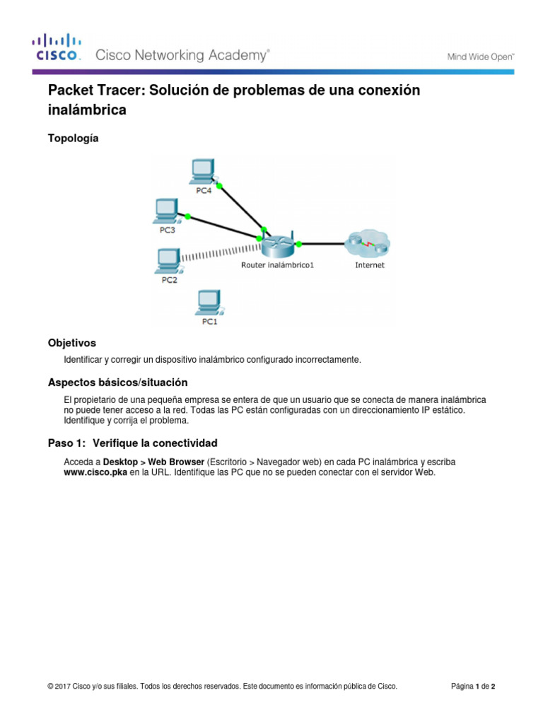 9 3 3 3 Packet Tracer Troubleshooting A Wireless Connection Pdf