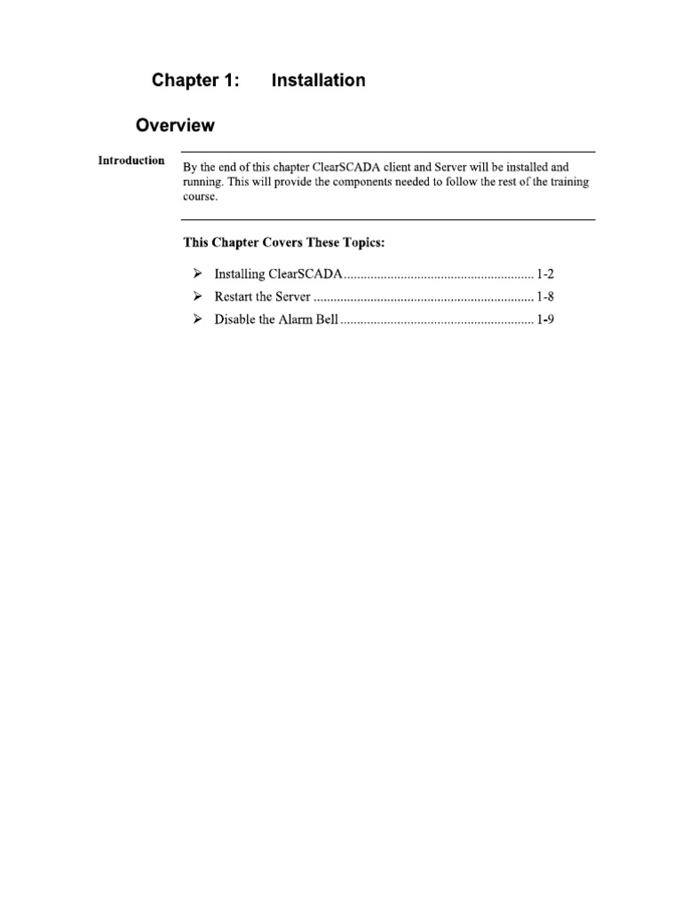 CS - Ch01 - Installing ClearSCADA | PDF