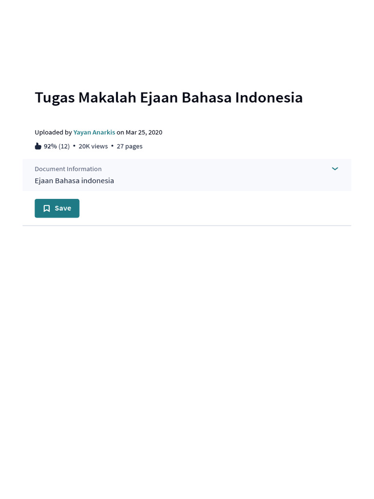 Tugas Makalah Ejaan Bahasa Indonesia - PDF 2 | PDF Tugas Makalah Ejaan Bahasa Indonesia - PDF 2 | PDF