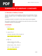 Problem Set 2 - Elimination of Arbitrary Constants | PDF | Computers