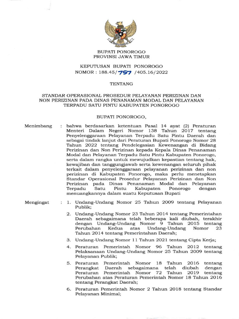 SOP Pelayanan 2022 Compressed | PDF