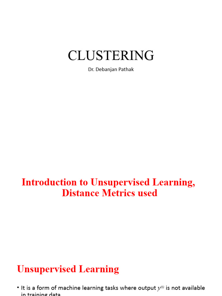 W6 Clustering Pdf Cluster Analysis Pattern Recognition