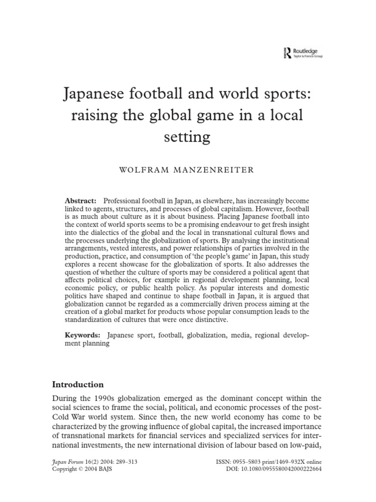 In-Japanese Football and World Sports Raisi | PDF | Globalization | Adidas