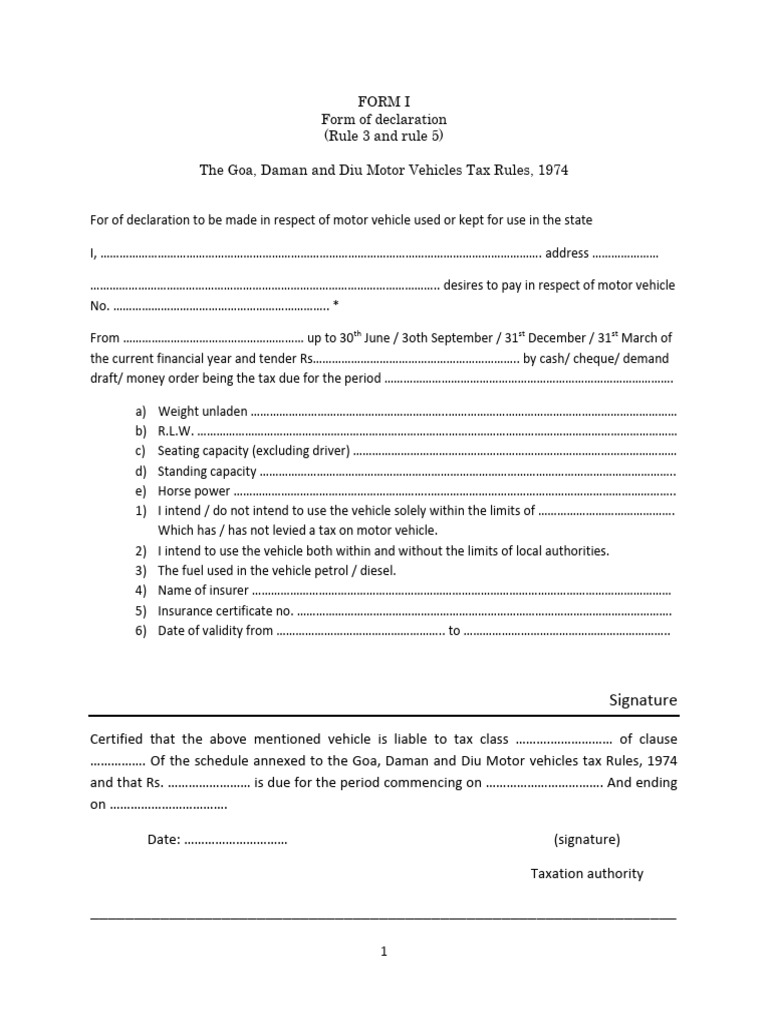 Form-I Tax | Download Free PDF | Economies | Government Finances