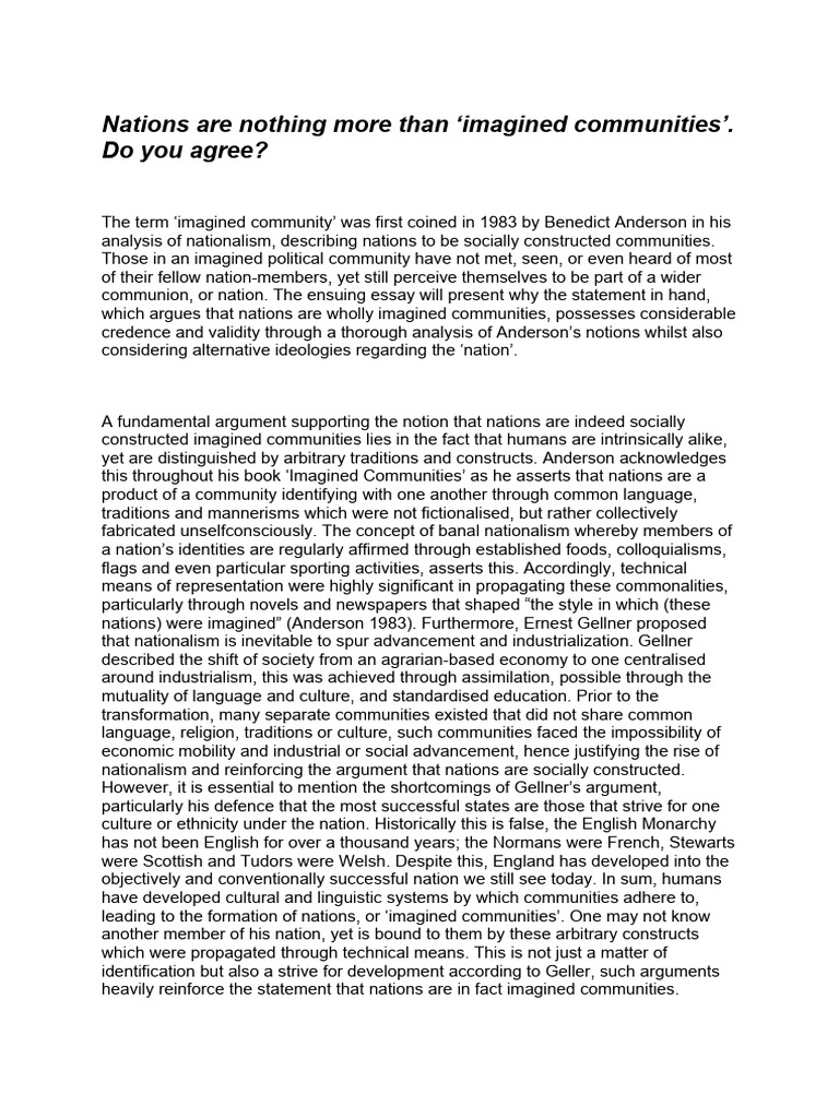 Imagined Communities | PDF | Nationalism | Nation