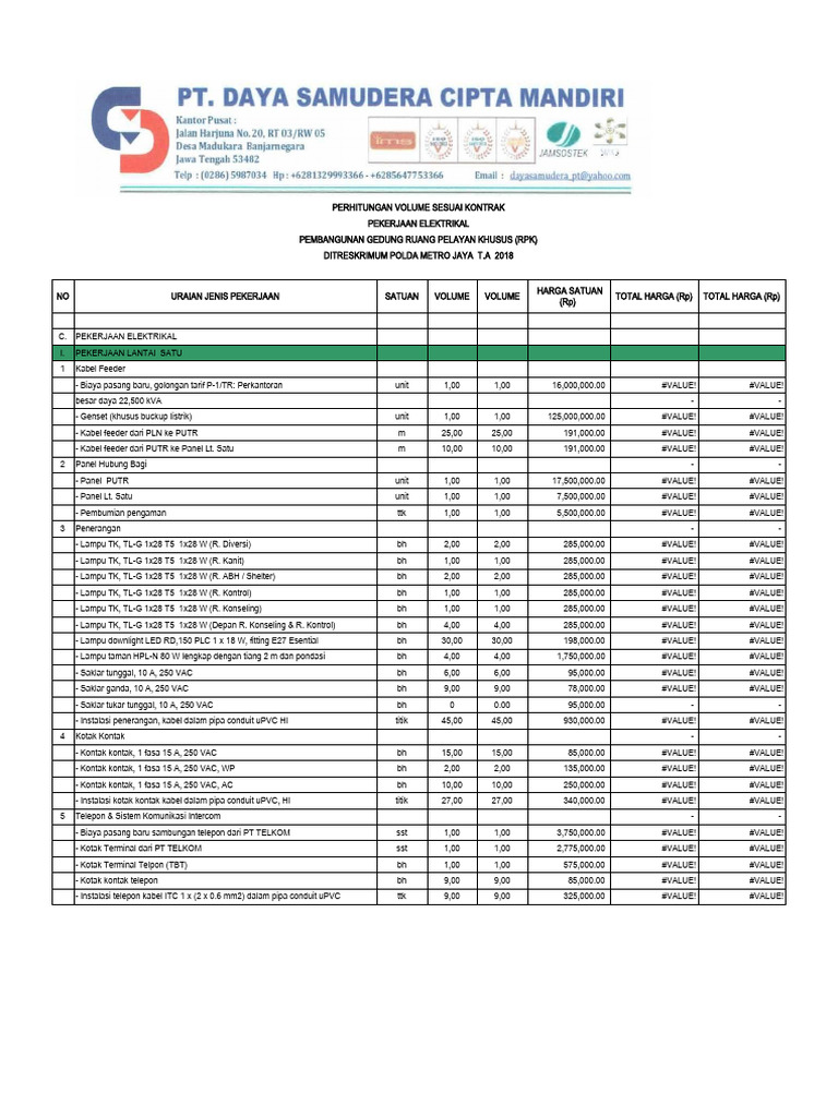 Rab Renovasi Gudang Untuk Gedung Olahraga 2023 | PDF