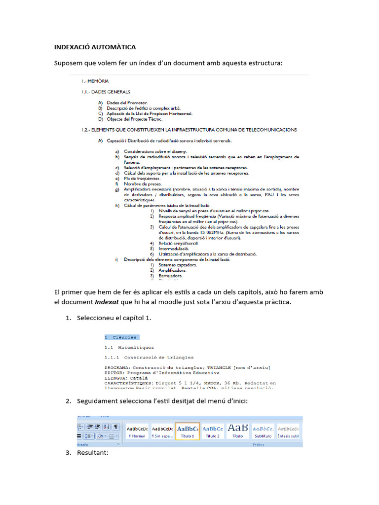 Indexació Automàtica | PDF