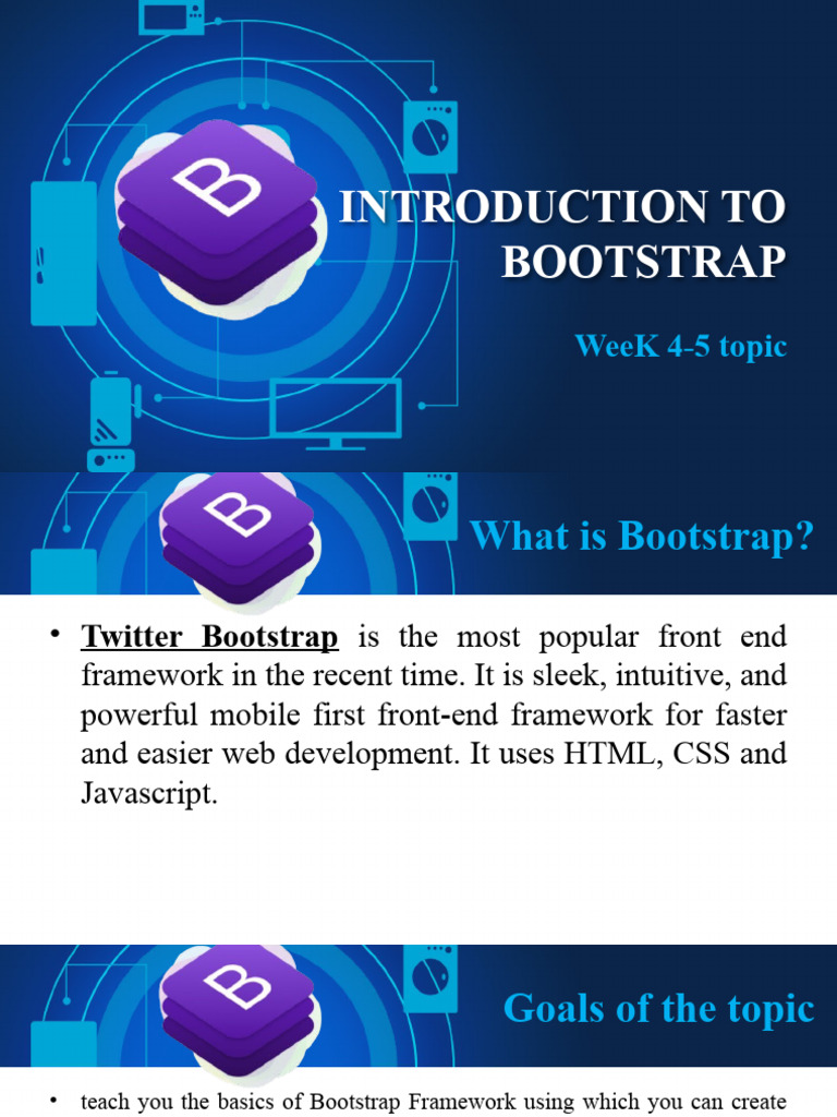 Intro To Bootstrap Pdf Bootstrap Front End Framework Design 
