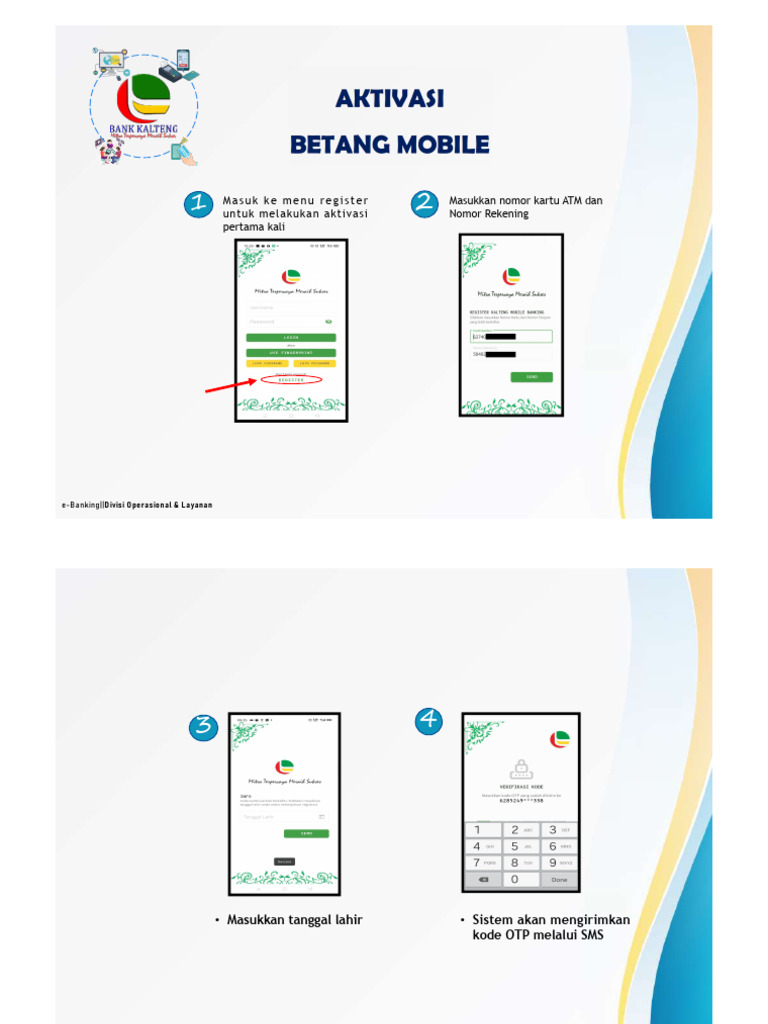 Aktivasi Betang Mobile Bank Kalteng | PDF