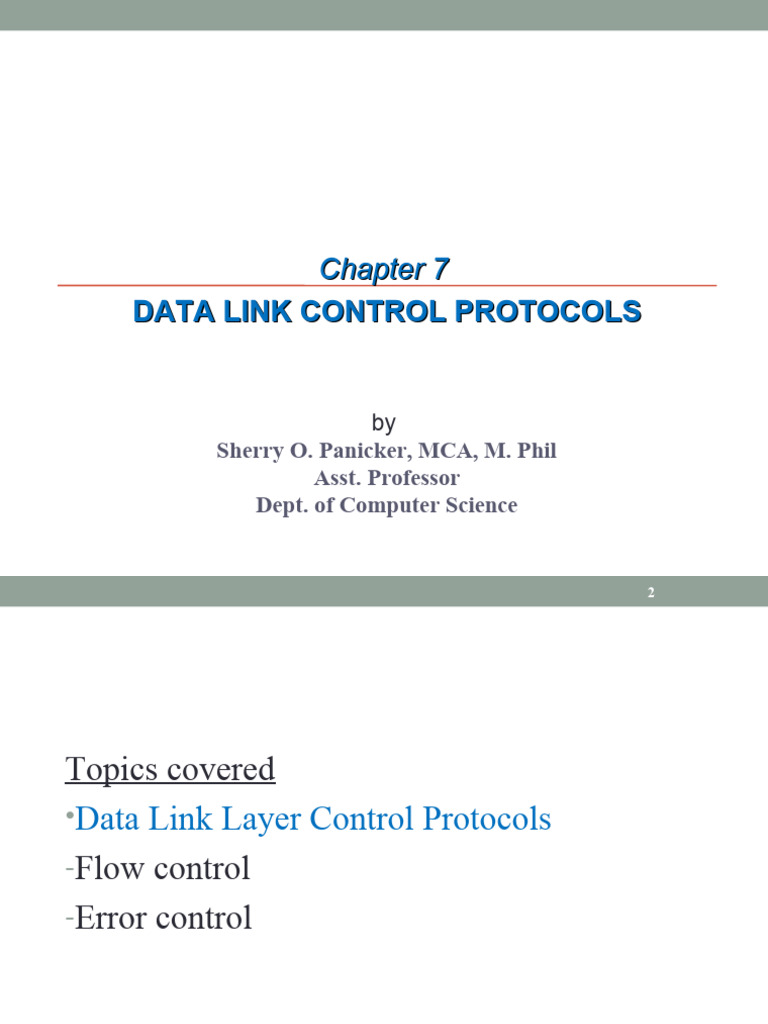 Data Link Protocols Explained | PDF | Error Detection And Correction | Transmission Control Protocol