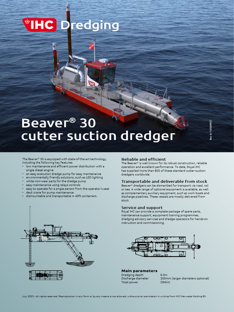 RIHC Dredging Productsheet Beaver 30 - 110569927 | PDF | Dredging | Pump