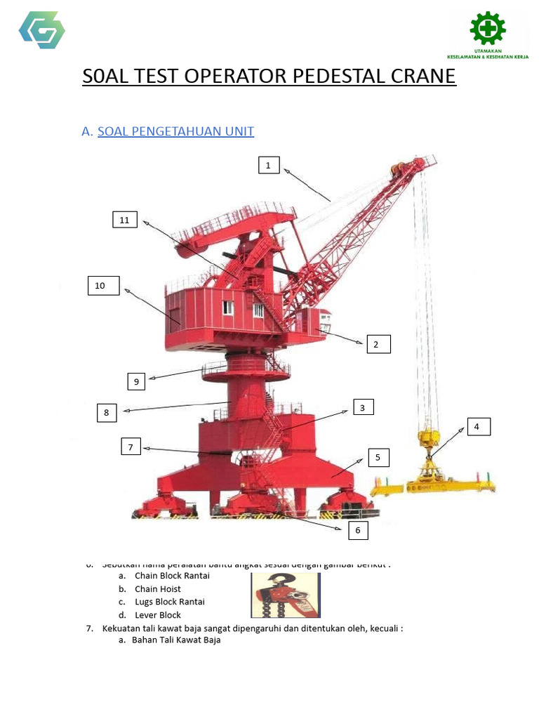 S0AL TEST OPERATOR PEDESTAL CRANE | PDF