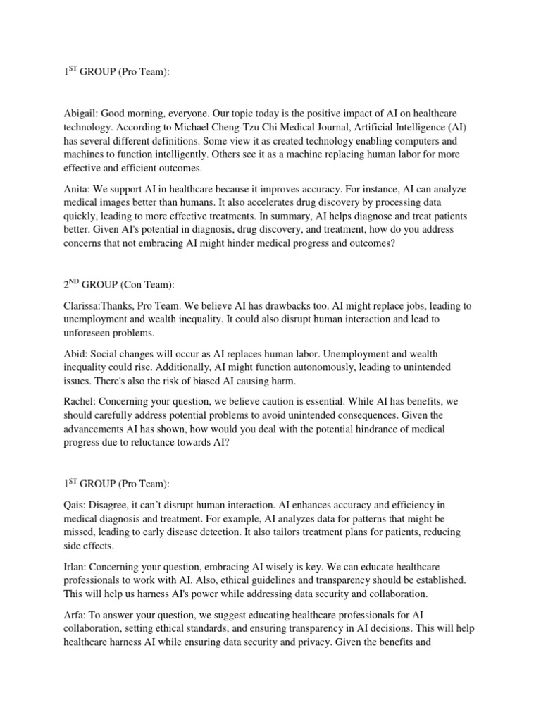 Script Debat AI | PDF | Artificial Intelligence | Intelligence (AI) & Semantics