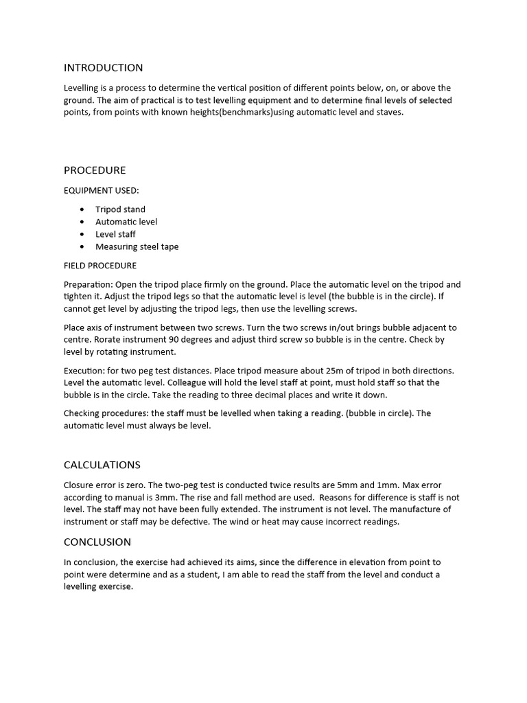 Surveying Practical | PDF