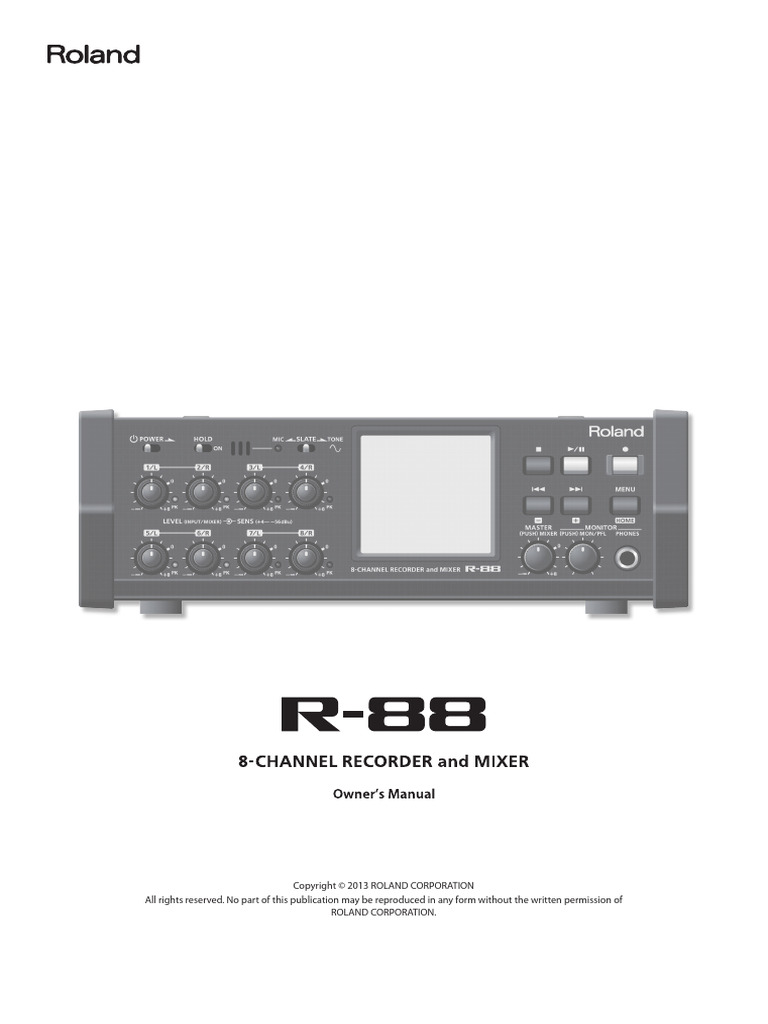 Roland R-88 - E02 - W | PDF | Ac Power Plugs And Sockets | Power Supply