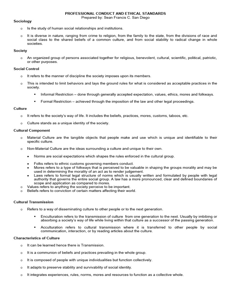 Professional Conduct and Ethical Standards | PDF | Police | Morality