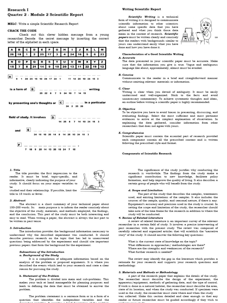 Research I Q2M2 - Scientific Report | PDF | Methodology | Experiment