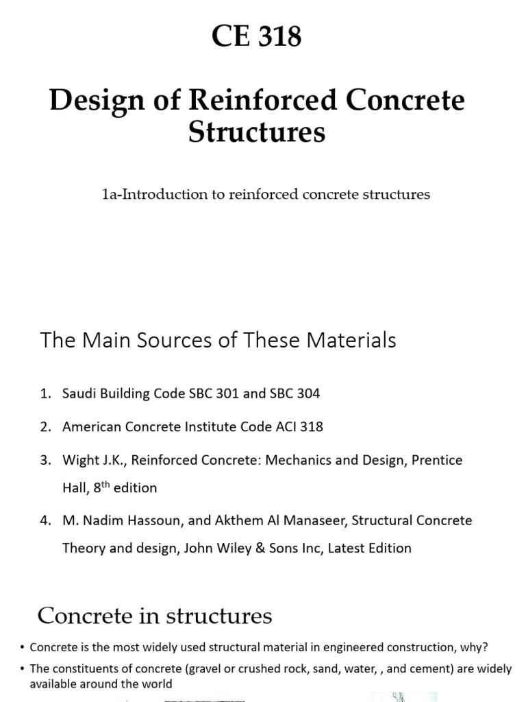 1a-Introduction To Reinforced Concrete Structures | PDF | Concrete ...