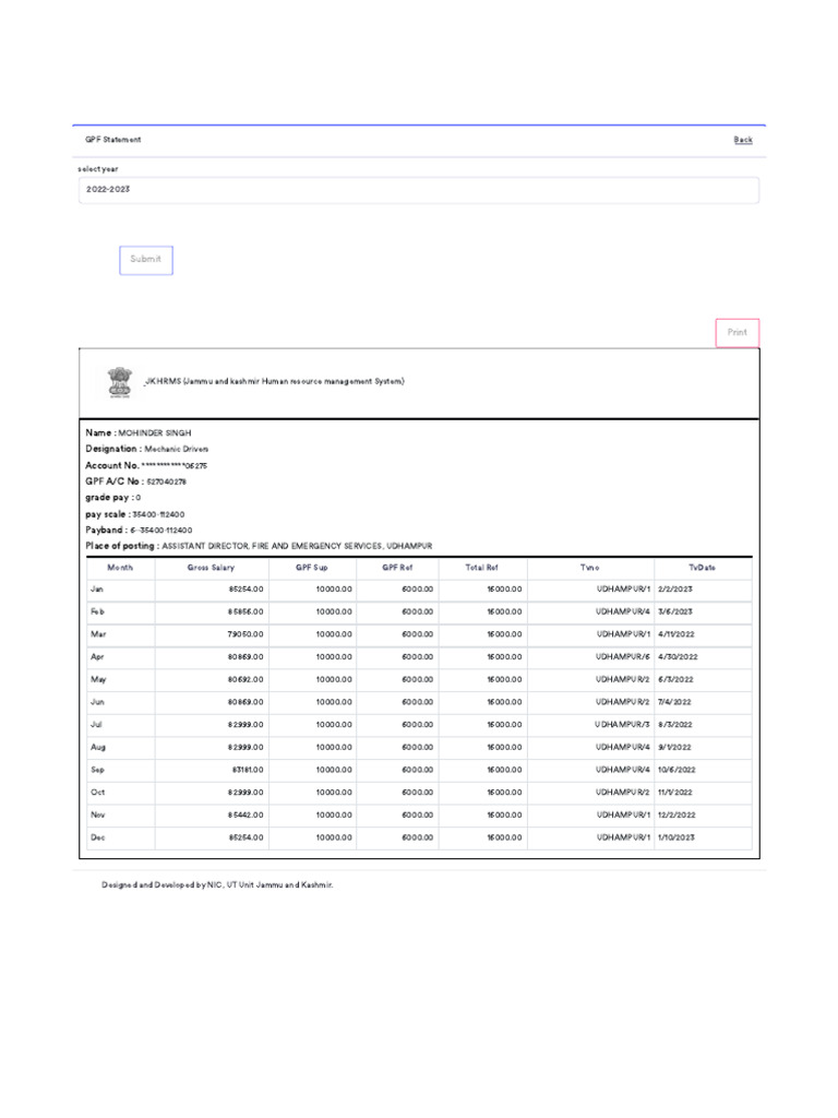 JK HRMS (Jammu and Kashmir Human Resource Management System) | PDF
