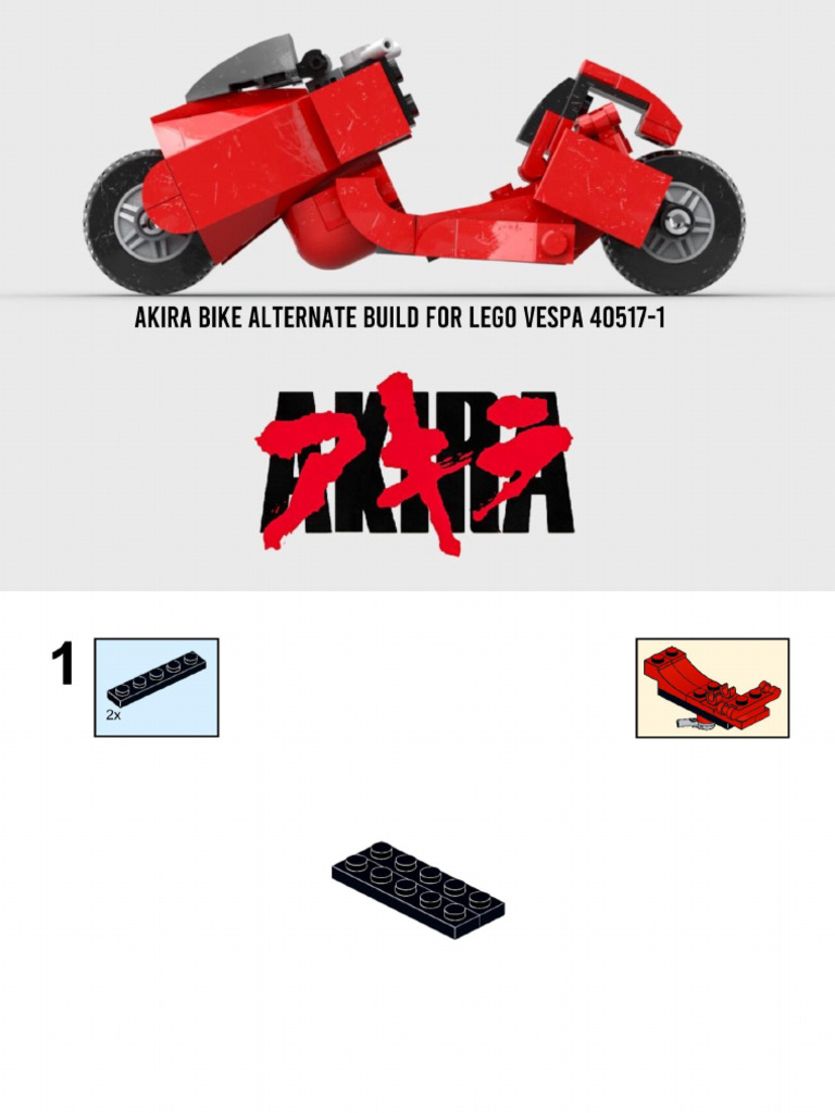 AKIRA Bike Alternate Build For LEGO Vespa 40517-1 | PDF