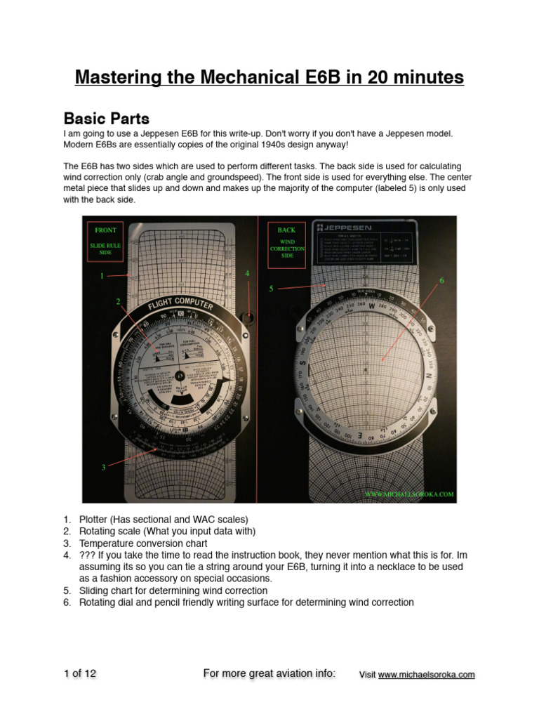E6B Flight Computer Basics in 20 Minutes | PDF
