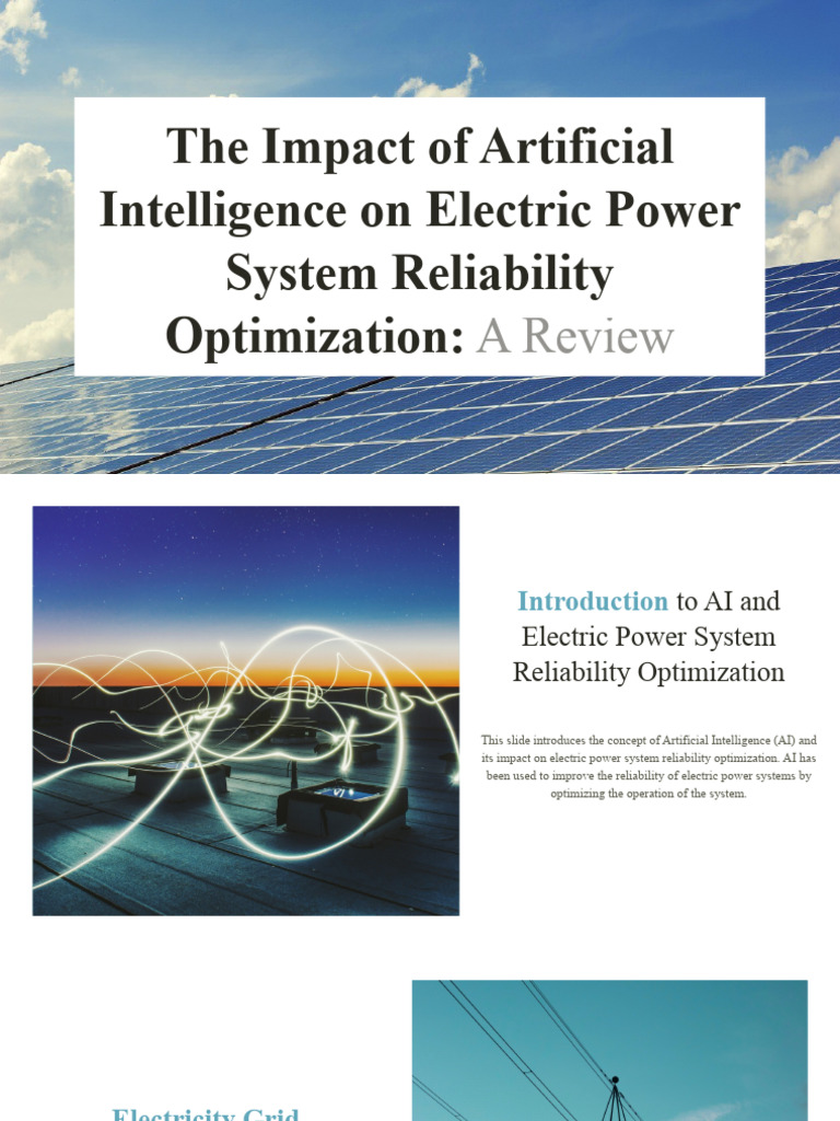 The Impact of Artificial Intelligence On Electric Power System ... The Impact of Artificial Intelligence On Electric Power System ...