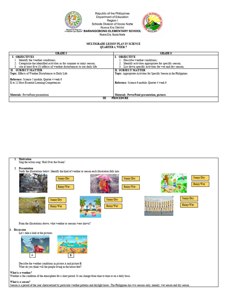 Multigrade Lesson Plan in Science Final | PDF
