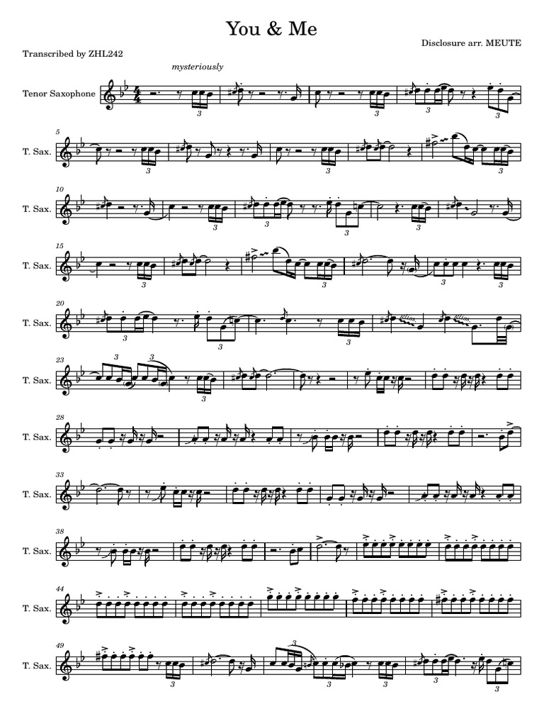 You Me MEUTE Full Version | PDF | Saxophone | Musical Groups