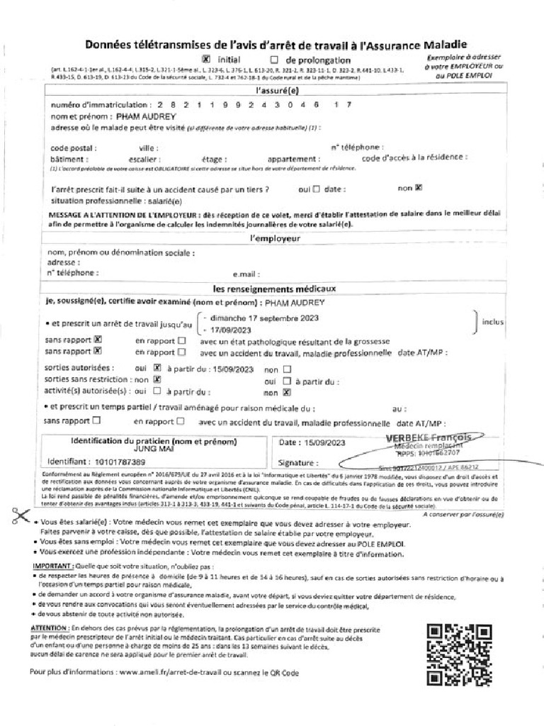 Arrêt de Travail | PDF