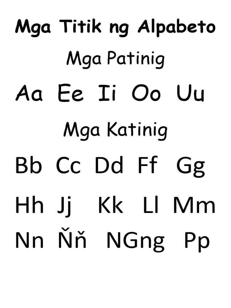 Mga Titik NG Alpabeto Pagbasa | PDF Mga Titik NG Alpabeto Pagbasa | PDF