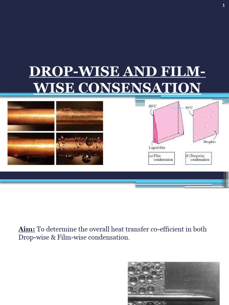 Drop Wise and Film Wise Condensation | PDF | Heat Transfer | Drop (Liquid)