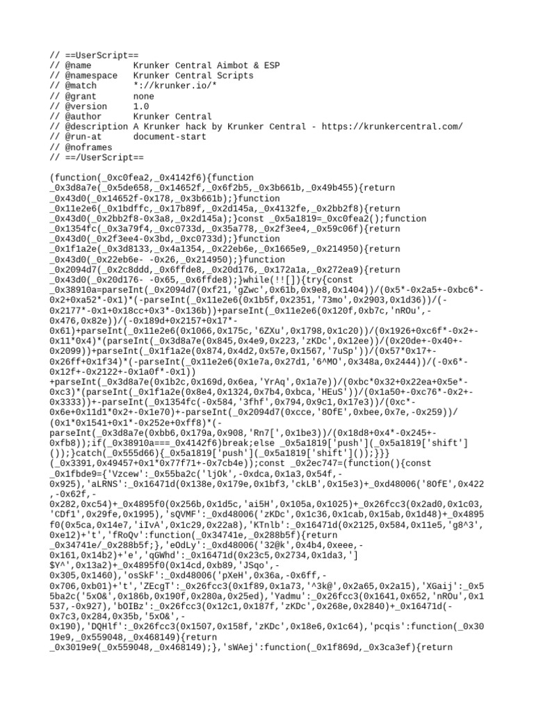 Krunker Hack Script | PDF | Worship