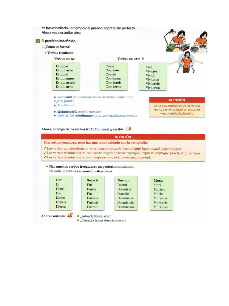 Pretérito Indefinido Imperfecto | PDF