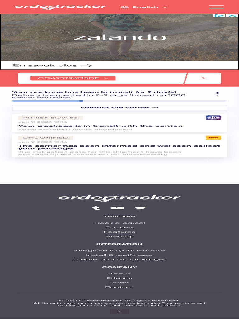 Parcel Tracking Information | PDF