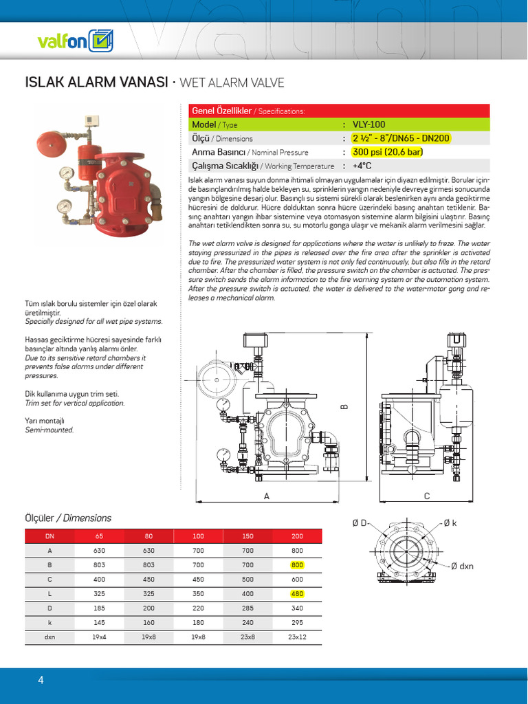 27, 28. Valfon - Vly-100 - Alarm Check Valve | PDF