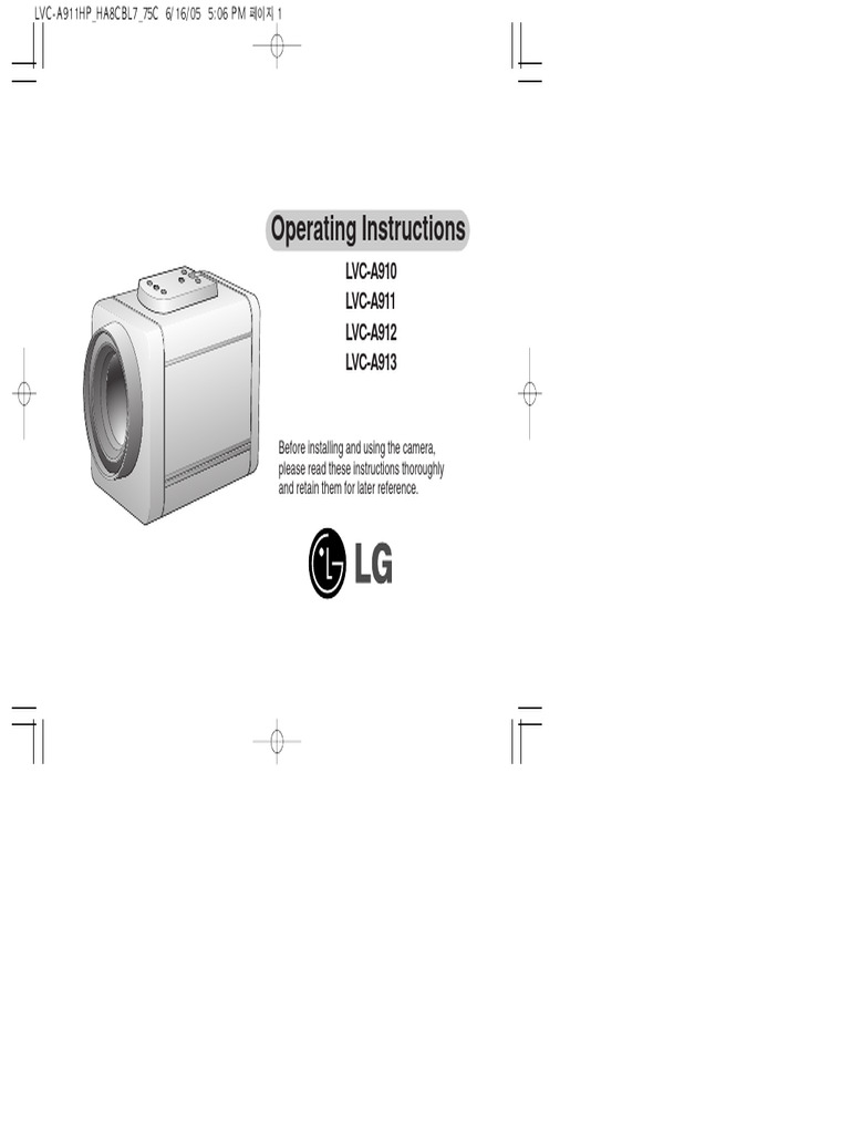 LG LVC A912 User Manual | PDF | Camera | Menu (Computing)