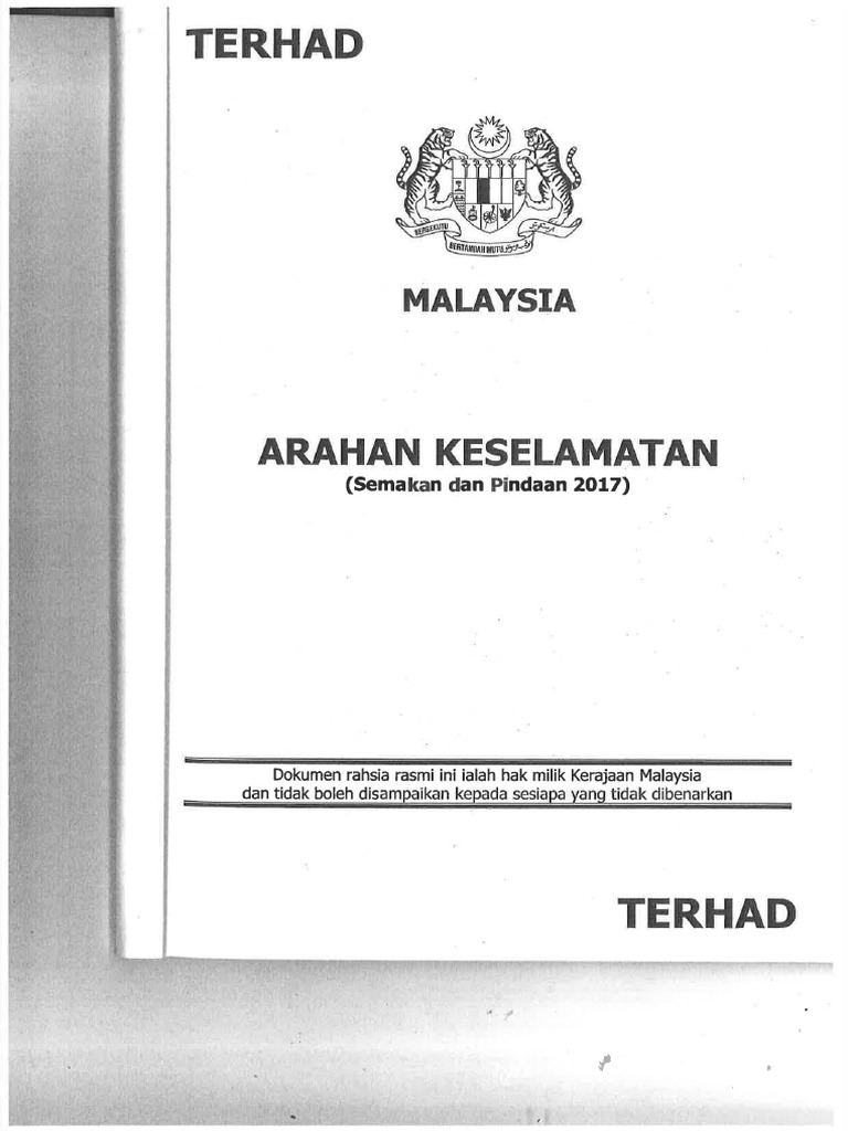 Arahan Keselamatan (Pindaan 2017) | PDF