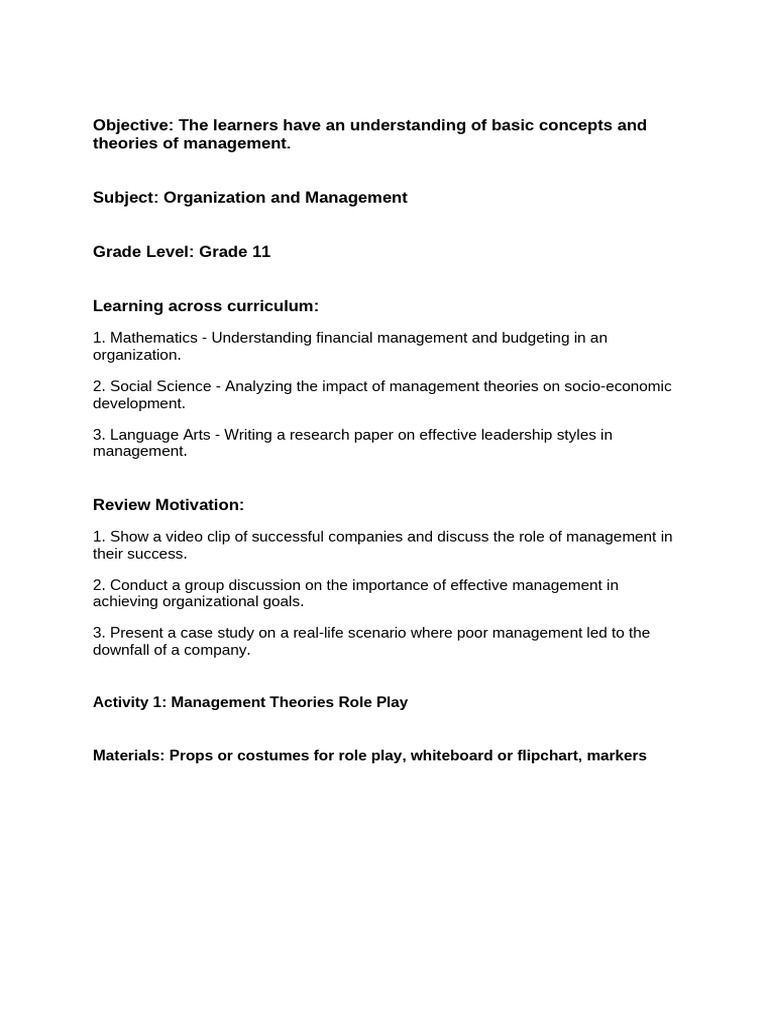 OM lesson_plan (1) | PDF