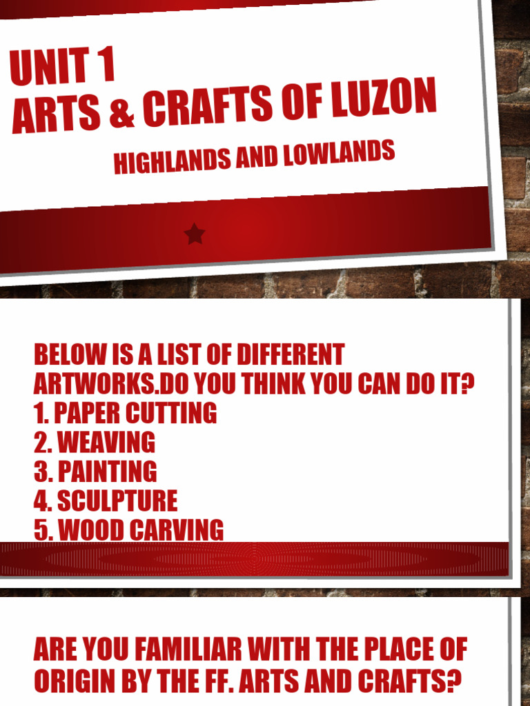 Luzon Arts & Crafts Guide | PDF | Weaving | Textiles