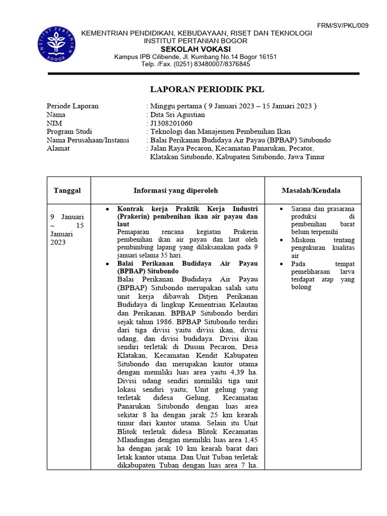 JURNAL PERIODIK BPBAP Situbondo_Minggu (1) (1) | PDF