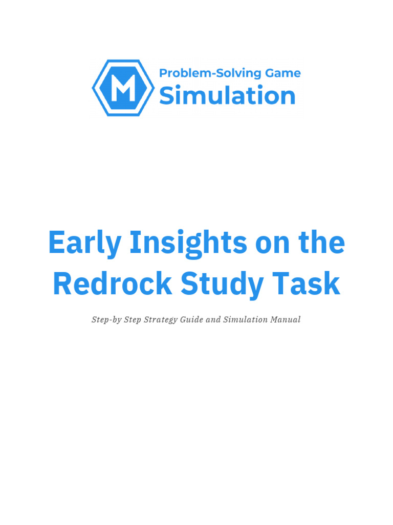 Early Insights - Redrock Study Task | PDF | Business | Computers
