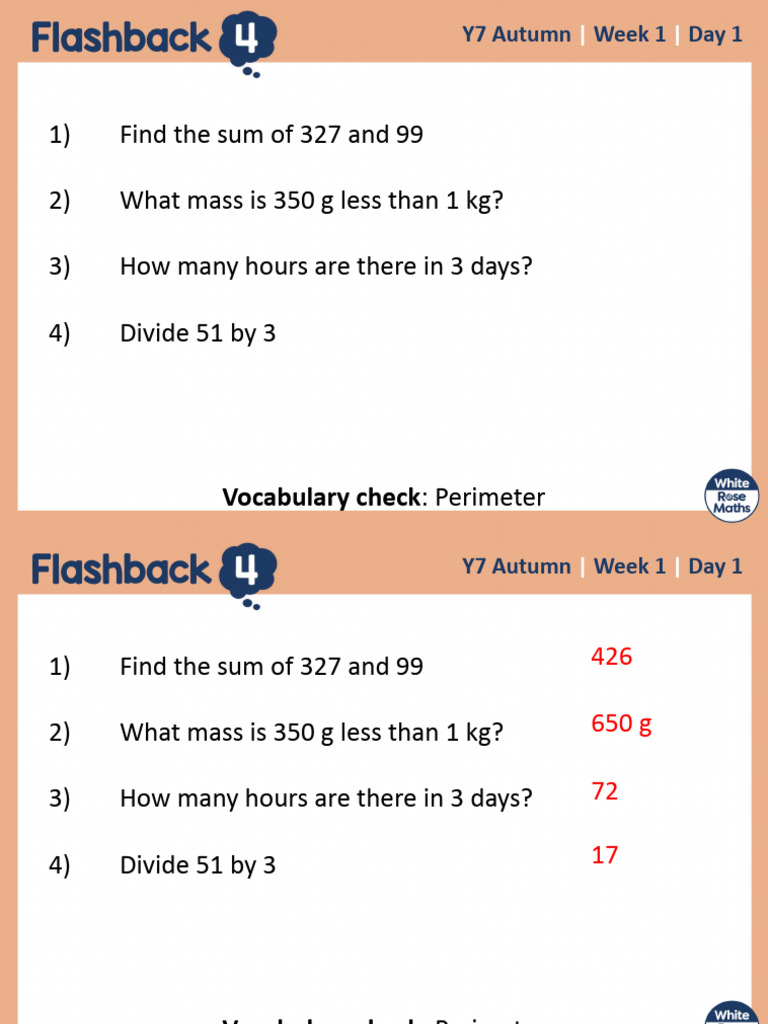 Flashback Block 1 | PDF | Multiplication | Elementary Geometry