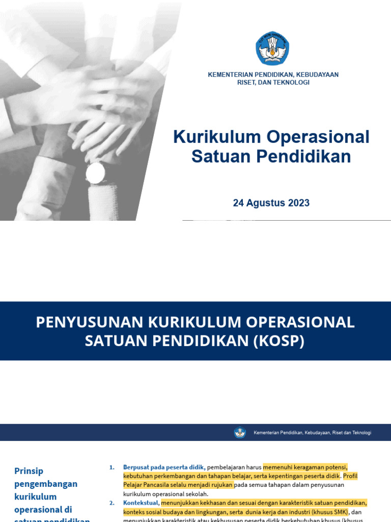 Penyusunan Kurikulum Operasional Satuan Pendidikan | PDF